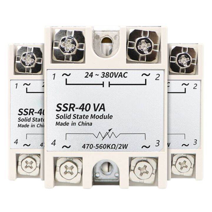 Rơ le bán dẫn SSR-40VA, SSR-75VA, SSR-100VA Solid state relay SSR dùng biến trở vào 500Km, điện ...