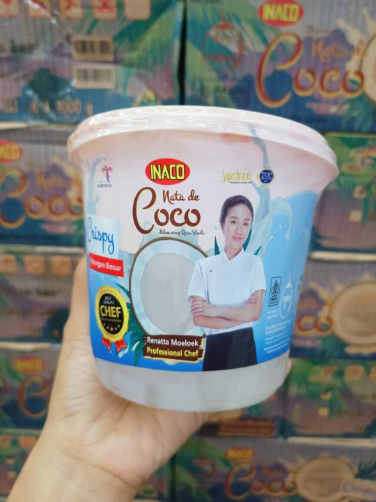Inaco Nata De Coco Crispy 1 Kg Kemasan Ember Natadecoco | Lazada Indonesia