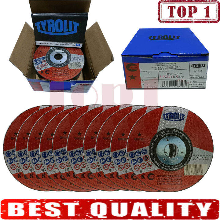 TYROLIT Cutting Disc 4" For Metal & Stainless Superthin 105x1x16mm ...