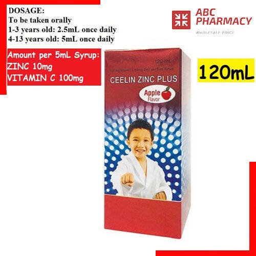 Ceelin Vitamin C + Zinc Plus Apple Flavor (120ml) | Lazada