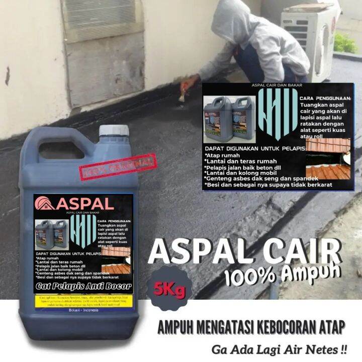 Aspal Cair Pelapis Anti Bocor Rembes Ukuran ISI 5Kg AsphaltEmulsion For ...