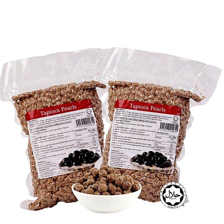 Tapioca Pearl 1kg | Boba Pearl | Brown Sugar Boba | Black Pearl | Black Boba (Halal) | Lazada