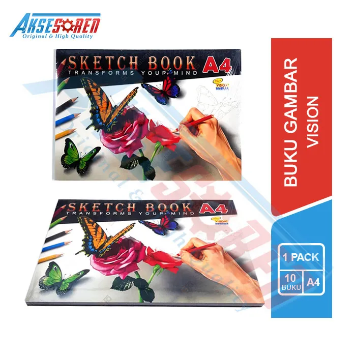 Buku Gambar A4 Vision [1 Pack/10 Buku] / Vision Drawing Book 1 Pack ...