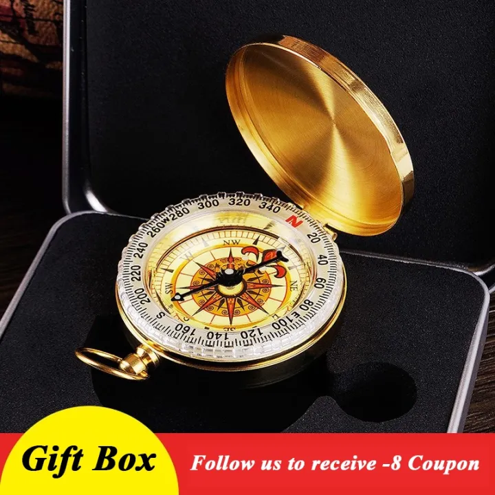 ⚡Classic Brass Pocket Watch Style Camping Compass⚡ | Lazada PH