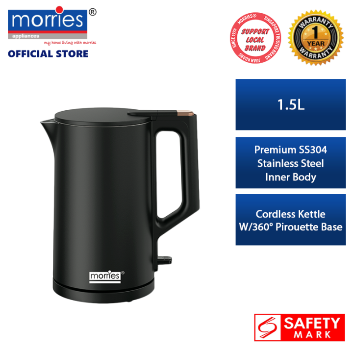 Morries 1.5L Double Wall Kettle MSCJ808DWK | Lazada Singapore
