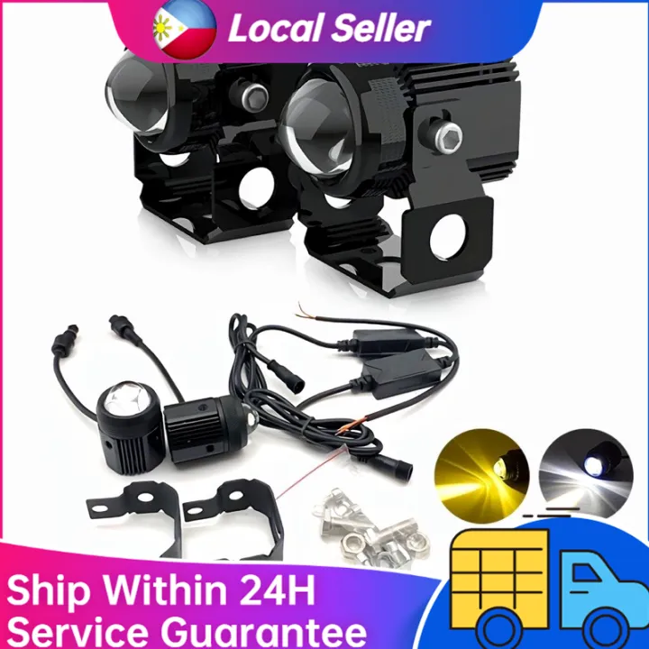 40W*2 1Pair Mini Motorcycle Driving Light LED waterproof Light White ...