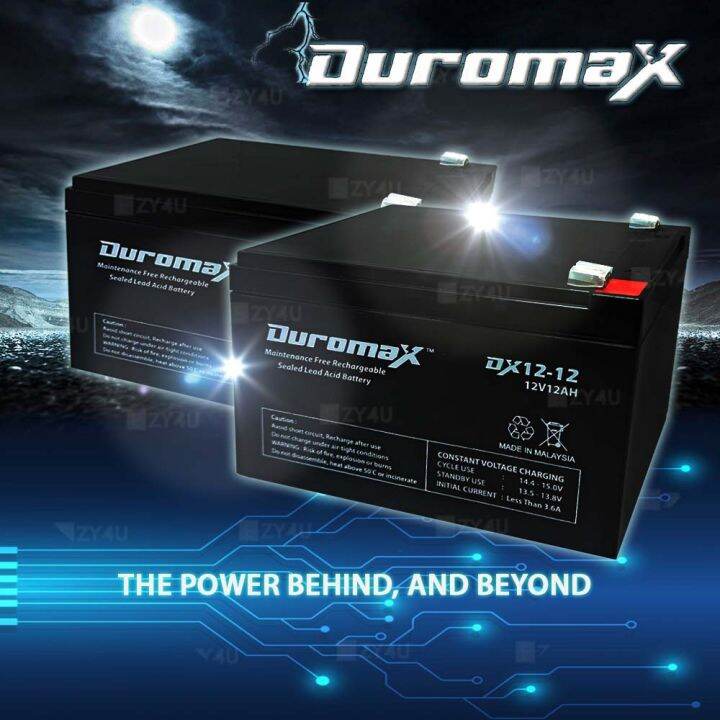 GENUINE Flying / Duromax 12V 12Ah Rechargeable Lead Acid Battery Alarm ...