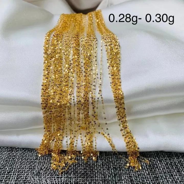 Twin Gold 18k Saudi Gold Pawnable Ladies Necklace Dancing Chain | Lazada PH