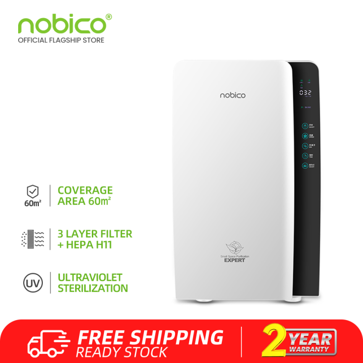 Nobico Air Purifier For Room(CADR 260m³/h) With UV, Max Effective Area 60 sqm, 6 Stage H13 HEPA ...