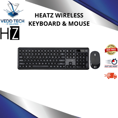 HEATZ 2.4 GHZ WIRELESS KEYBOARD & MOUSE WATERPROOF | Lazada