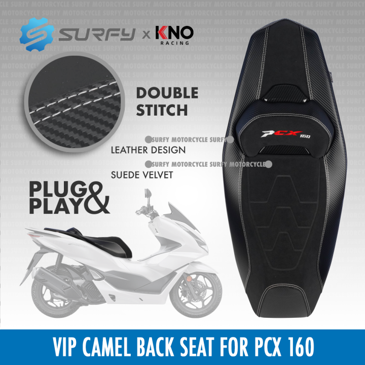 KNO PCX 160 VIP Camel Back Seat Suede And Leather Embroid Logoa And ...