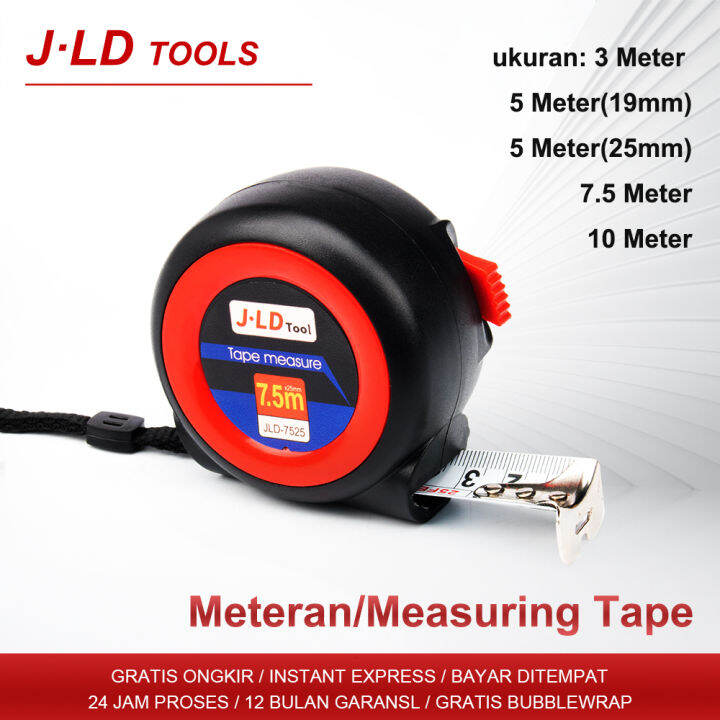 JLD Measuring Tape 3-10meter Auto-Lock Meteran Tukang Inch/Metric Scale ...