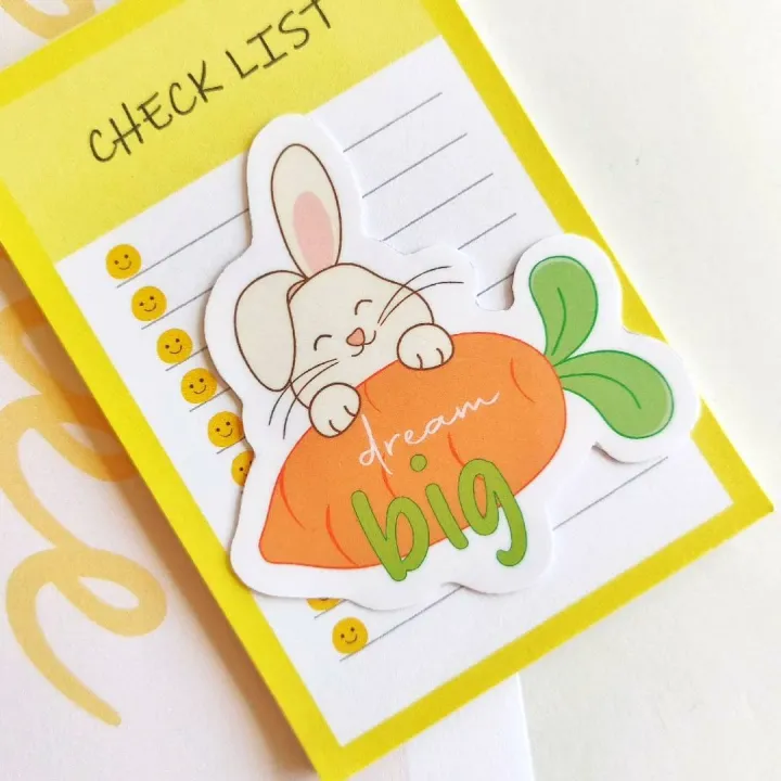 Kawaii stickers Cute Positive Motivational Quote Aesthetic Bunny Rabbit ...