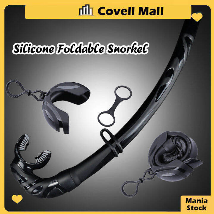 Silicone Foldable Diving Tube Diving Diving Snorkel Roll Up Snorkel Wet ...