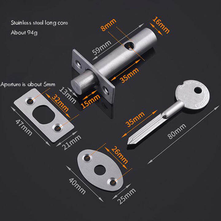LEI Fire Door Stainless Steel Hidden Tubewell Key Mortise Lock with ...