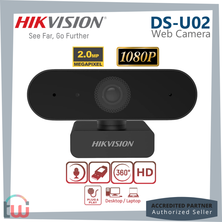 HIKVISION WEBCAM 1080p High Quality Resolution 2MP CMOS Built-in Mic ...