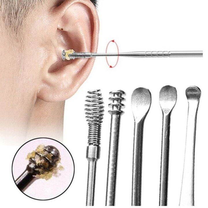 [Kelvin Online Preferred] 5Pcs/Set Silver Stainless Steel Ear Spring ...