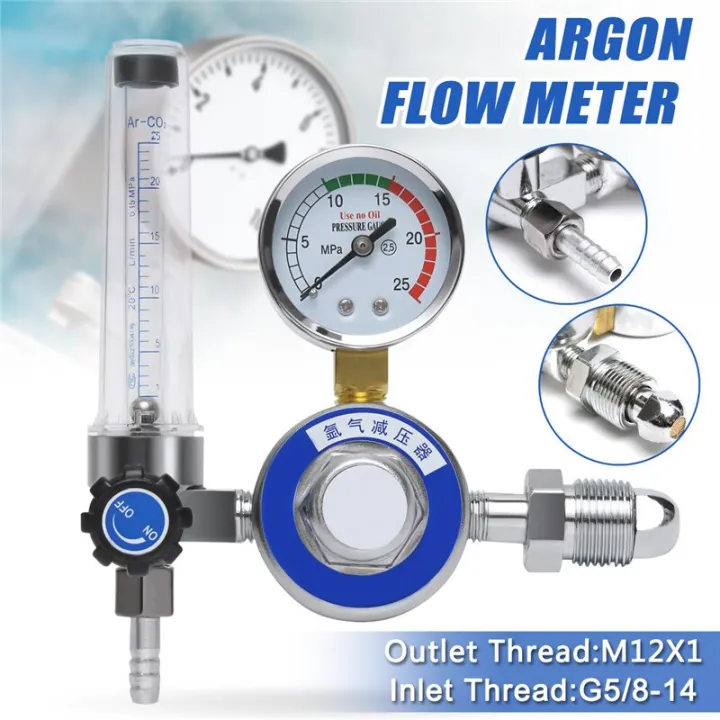 AR Reducer Pressure Gas Flowmeter 15mpa Argon CO2 Pressure Gas Flow Meter Regulator Welding ...