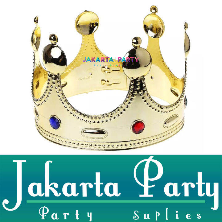 Mahkota Pesta / Mahkota Ultah / Silver King Crown / Mahkota Raja Gold ...