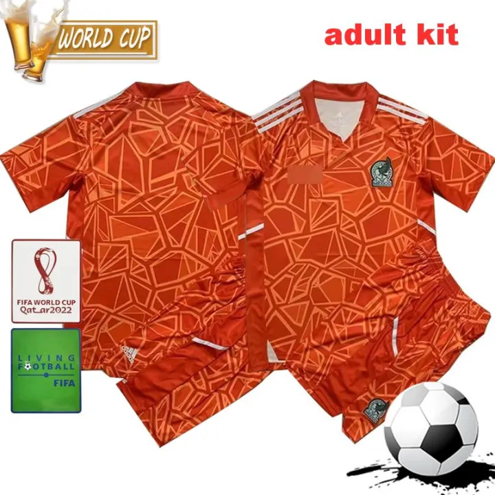 Adult kit Mexico national team red goalkeeper soccer Jersey 2022 2023 ...