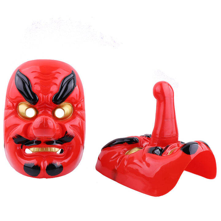 Japanese red and white ghost first Prajna mask Japan can play Tiangou ...