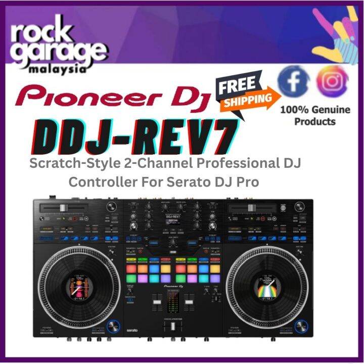 Pioneer DJ DDJ-REV7 Scratch-Style 2-Channel Professional DJ Controller ...