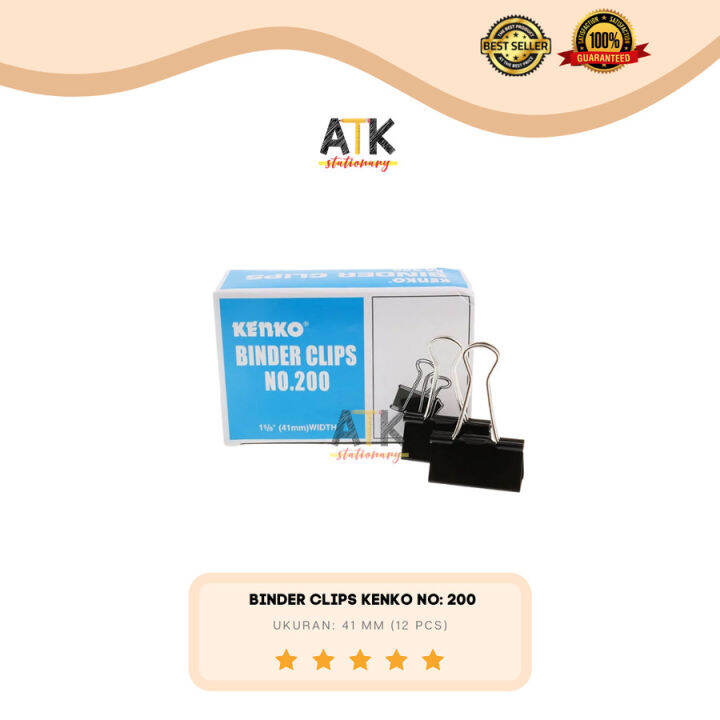 Binder Clips No 200 Kenko atk | Lazada Indonesia