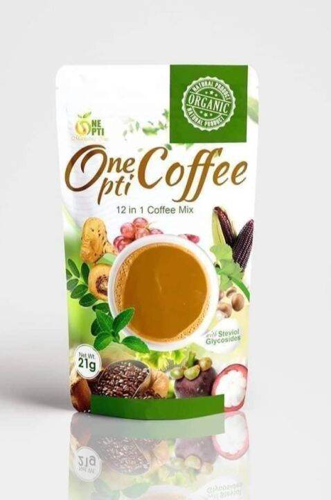 2 packs One Opti 12 in 1 Coffee with Stevia 100% Authentic 10 sachets ...
