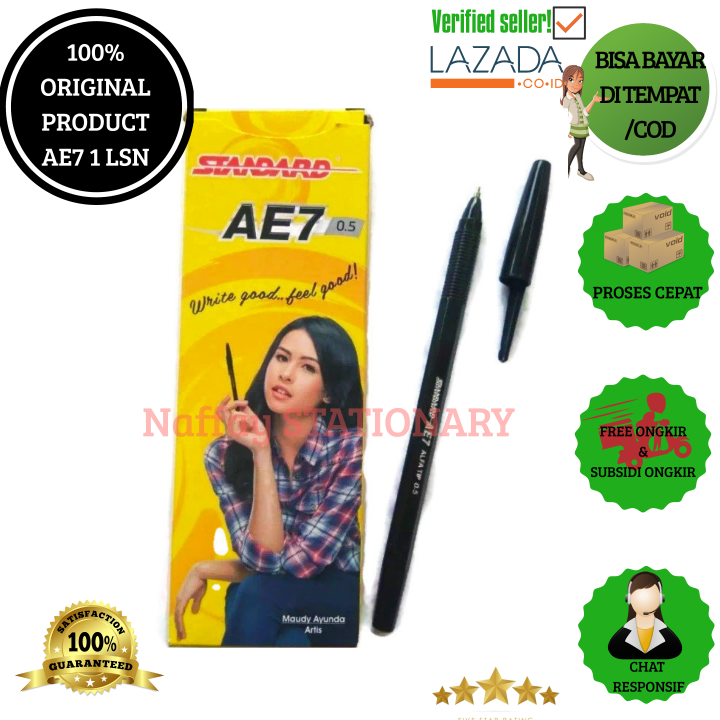 Pulpen - Bolpen - Ballpoint Standard AE7 0.5 mm - Alfa tip pen -isi 12 ...