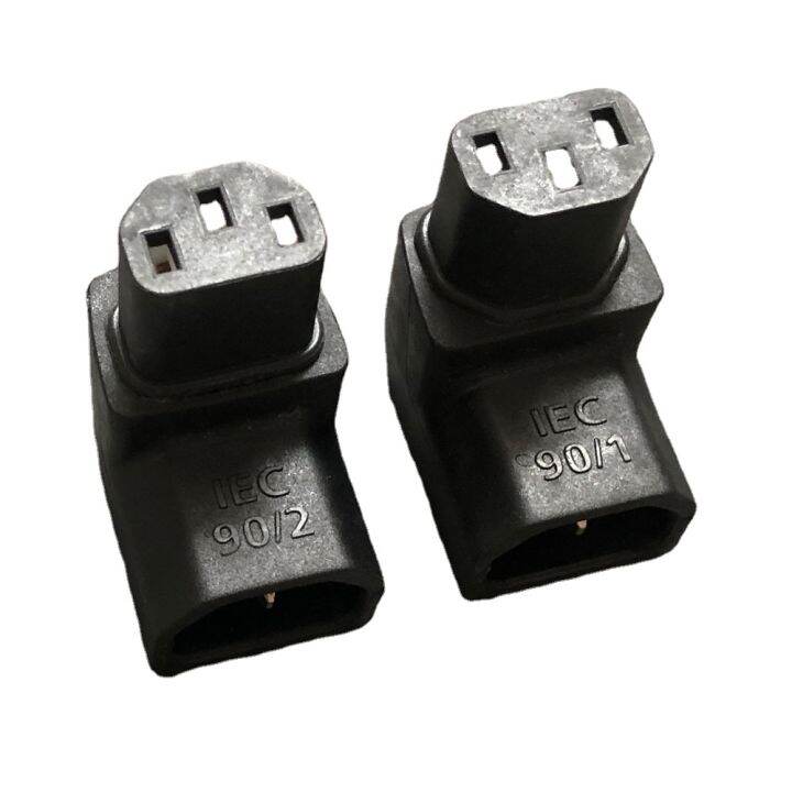 [LWF HOT] ☍ 90/1 90/2 90 Degree Power Adapter Gold Plated Power Plug ...