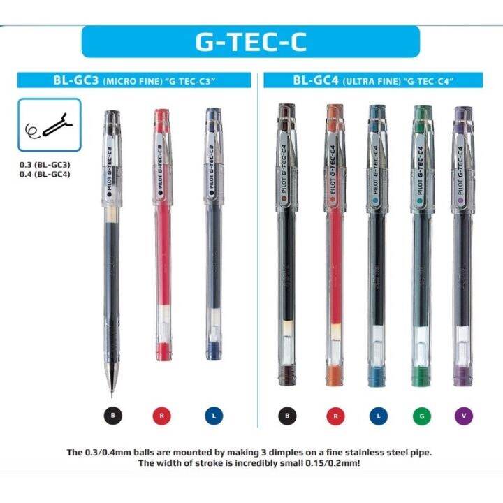 AUTHENTIC Pilot Gtec Signpen 0.3 and 0.4 Gtech G-Tec Pen Gel | Lazada PH