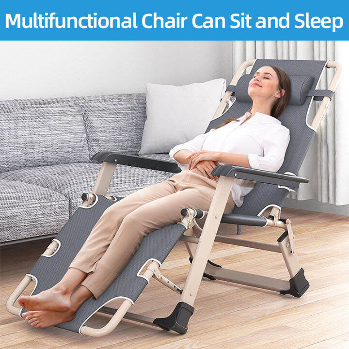 【COD】2 in1 Folding Chair and Sleeping Bed Portable Foldable Chair Bed ...
