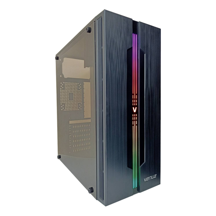 VENUZ Acrylic Side ATX Computer Case VC 1620 with RGB LED Lighting ...