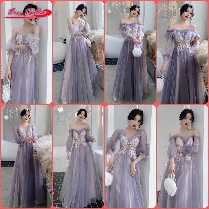 Pang DuDu Elegant Dress For Night Party Fairy Temperament Purple ...