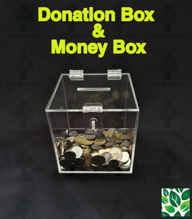 Acrylic Donation Box / Money Box / Tabung Derma / Tabung Duit | Lazada
