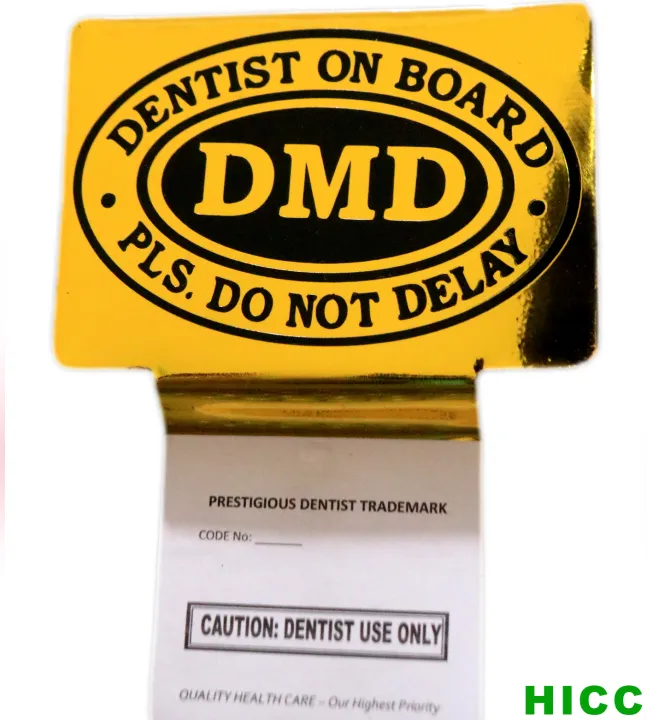 RECTANGLE DMD CAR EMBLEM (METALLIC GOLD + BLACK) | Lazada PH