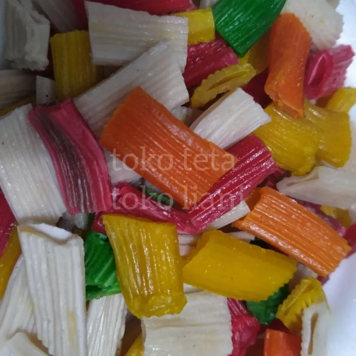 Kerupuk Seblak Mentah 500 gram - Kerupuk Rambak Warna Warni - Cemilan ...