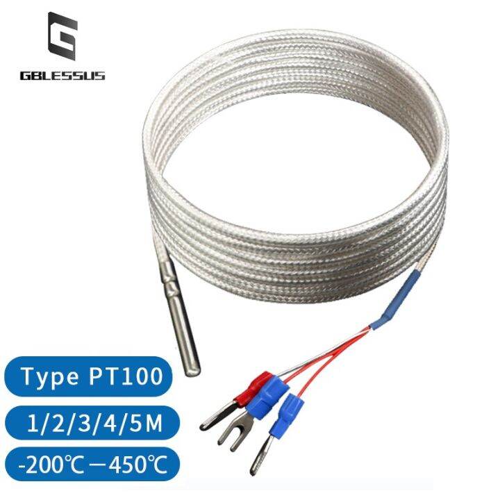 PT100 Temperature Sensor Thermal Resistance Probe 1/2/3/4/5M Measuring ...