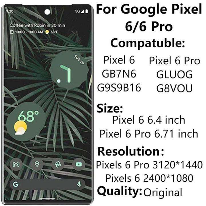 Original AMOLED For Google Pixel 6 GB7N6 LCD Display Touch Screen ...