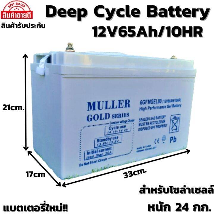 แบตเตอรี่แห้ง โซล่าเซลล์ Deep Cycle ชนิดเจล Deep Cycle GEL Battery 12V 80Ah/10HR สำหรับงานโซล่า ...