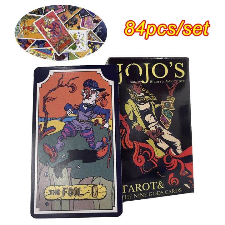 《Great. cos play》 84pcs/set JoJo Bizarre Adventure Tarot Card Cosplay ...