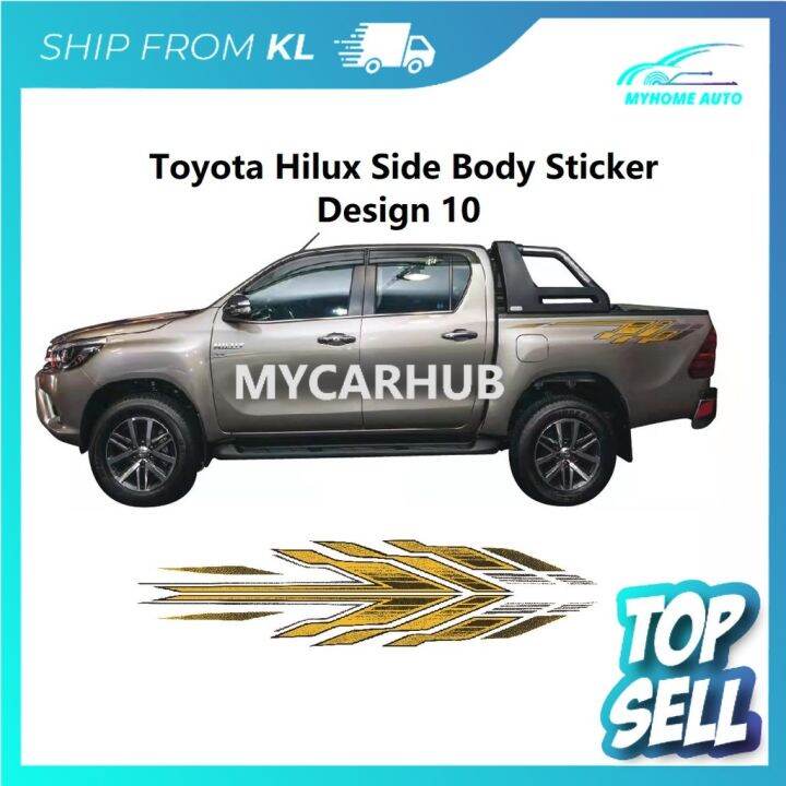 Toyota Hilux Original Design Car Side Body Sticker - Hilux 10 | Lazada