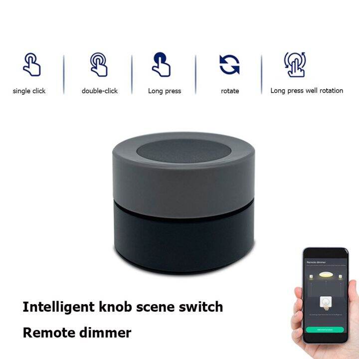 Tuya Zigbee Smart Knob Switch Wireless Scene Switch Button Controller Battery Powered Automation