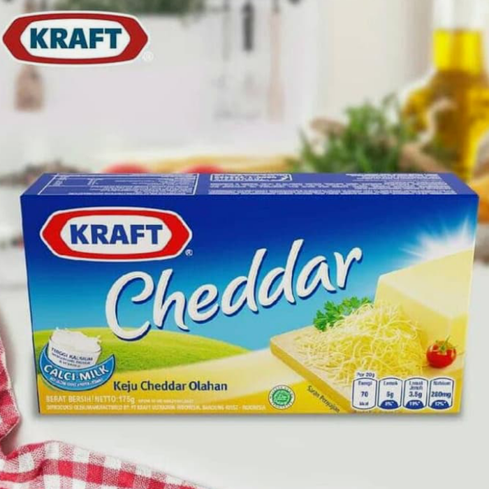 Keju Cheese KRAFT Craft Kraf CHEDDAR Chedar Cedar 165gr 165 gr gram ...