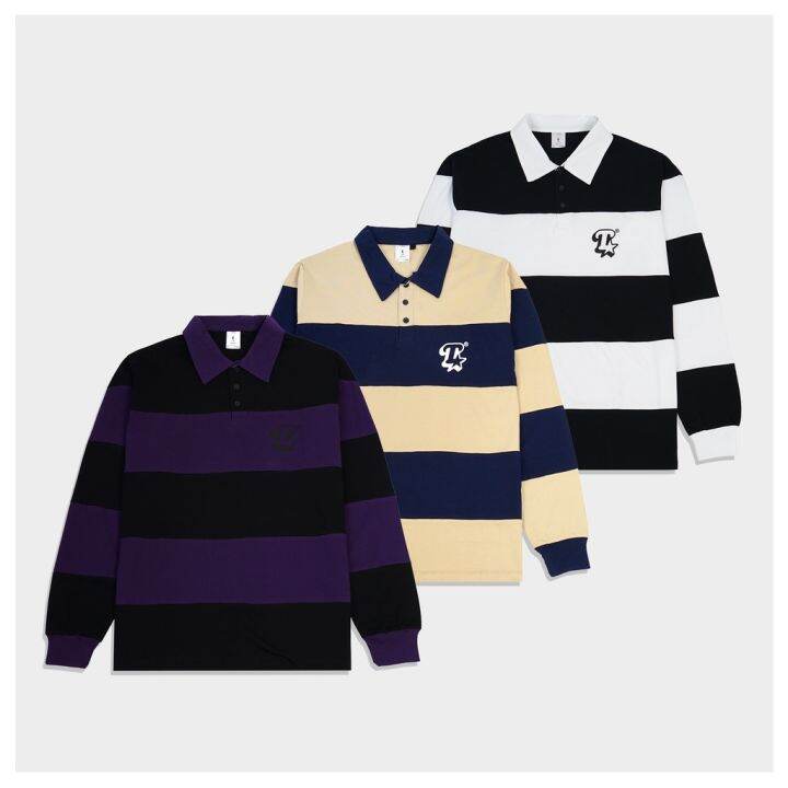 The Don's House VIENNA - Kaos Rugby Lengan Panjang Motif Sablon / Garis ...