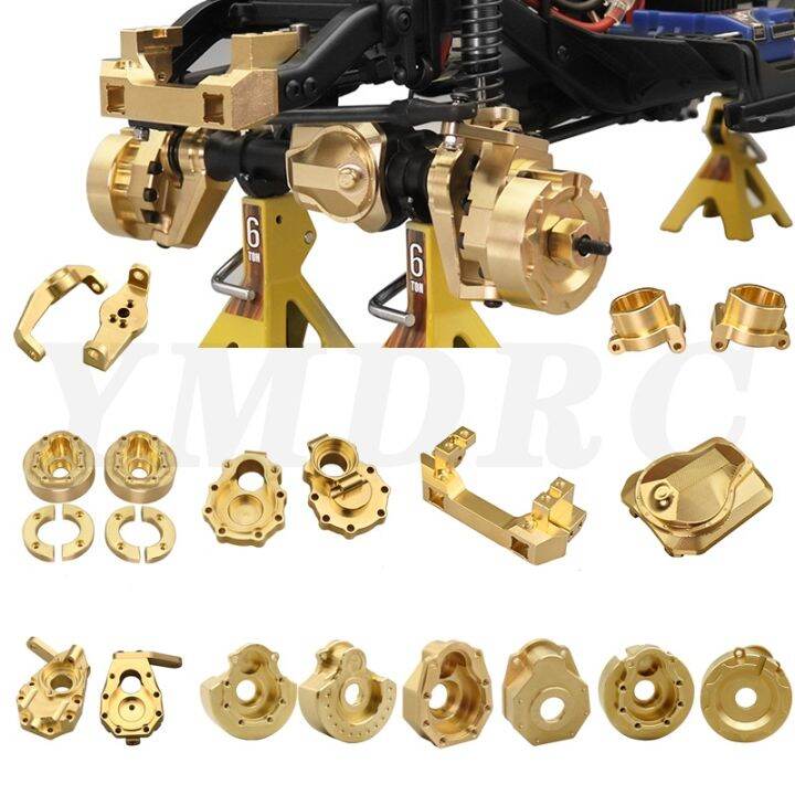 ทองเหลืองหนักถ่วงชุดพอร์ทัลไดรฟ์เพลาที่อยู่อาศัยกันชนภูเขาสำหรับ1/10 RC ...