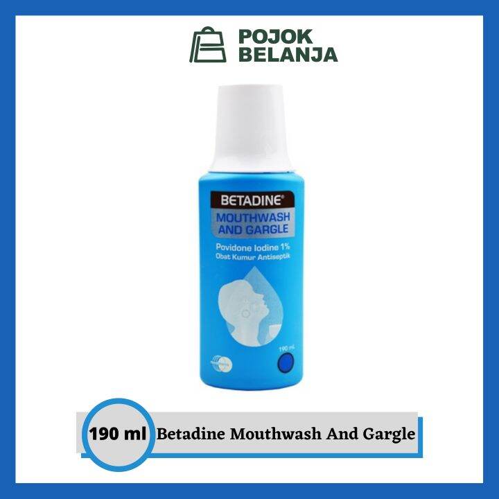Betadine Gargle 190mL Obat Kumur - Penghilang Bau Mulut /Mouthwash /Betadine Kumur Anti radang ...