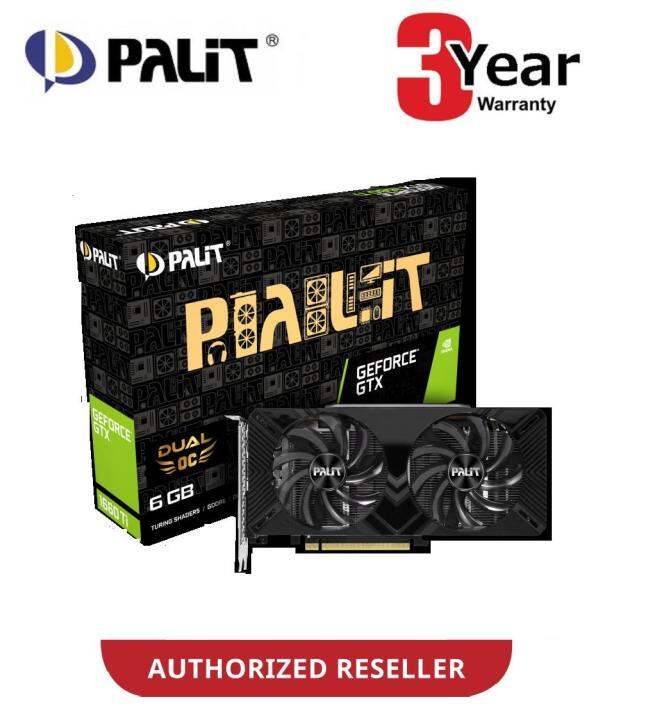 PALIT GEFORCE GTX1660TI 6GB GDDR6 DUAL FAN OC (PALX-GTX1660TI DUAL OC ...