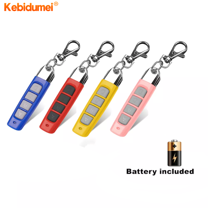 Kebidumei 433MHz Copy Remote Control 4CH Garage Gate Door Opener Remote Control 433.92mhz ...