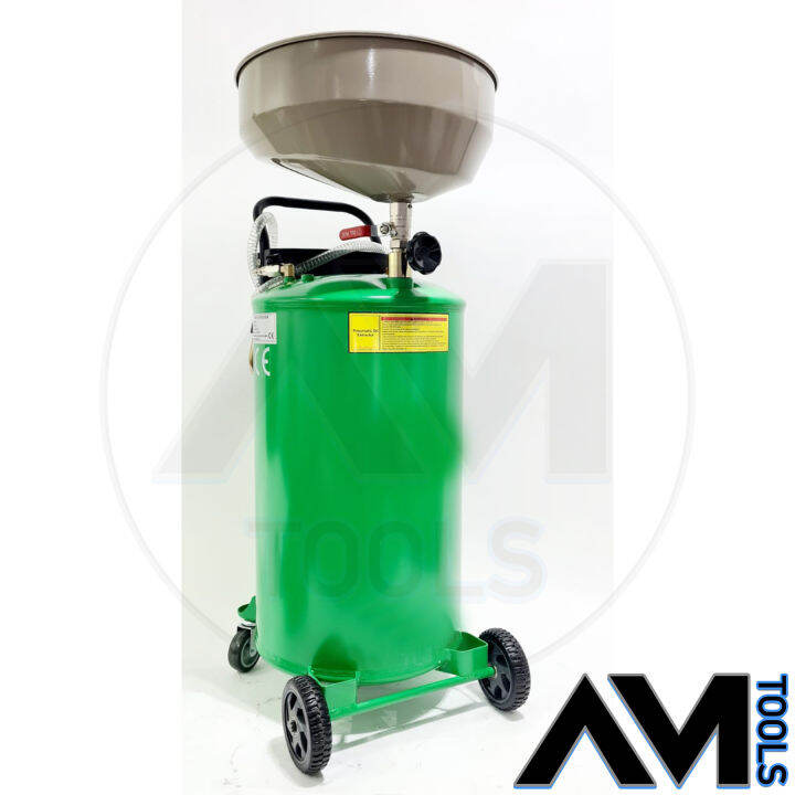 Oil Drain Tank Waste Oil Collector 65L Capacity Oil Changer Pneumatic ...
